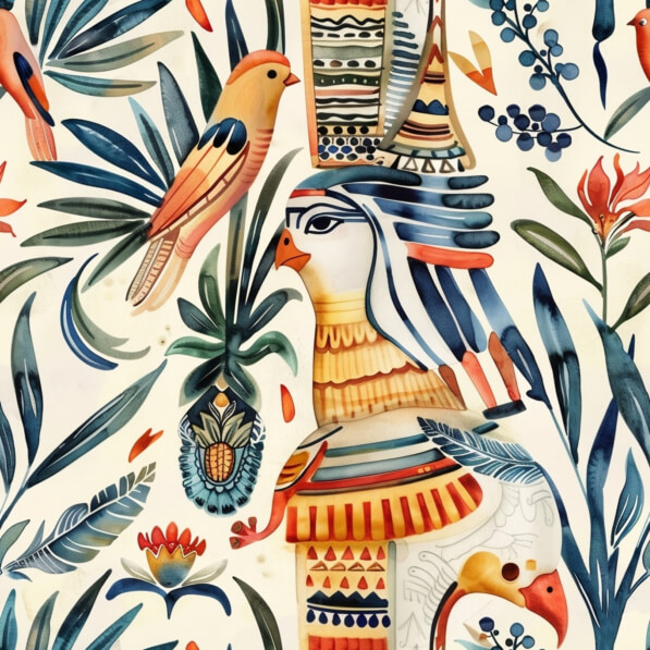 Download Vibrant Egyptian Painting Patterns Online - Creative Fabrica