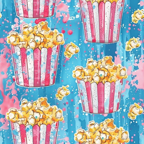 Download Popcorn Seamless Pattern Patterns Online - Creative Fabrica