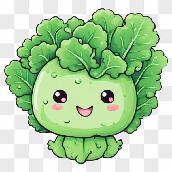 Download Kawaii Cabbage: Cute Vegetable Sticker Design Kawaii Online ...