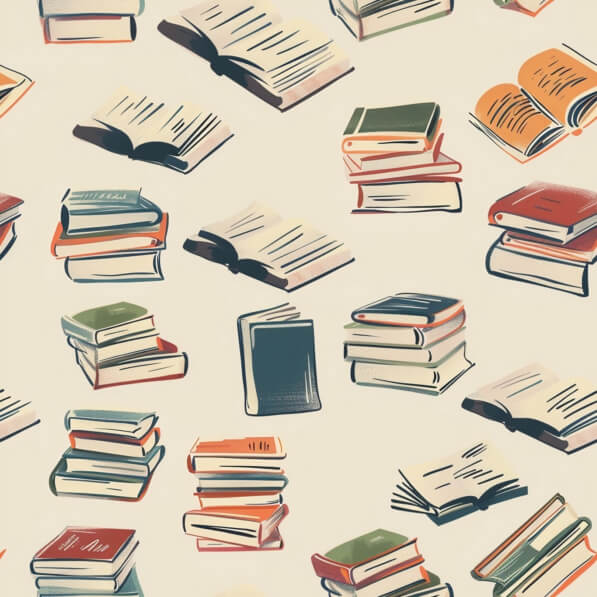 Download Colorful Book Pattern Patterns Online - Creative Fabrica