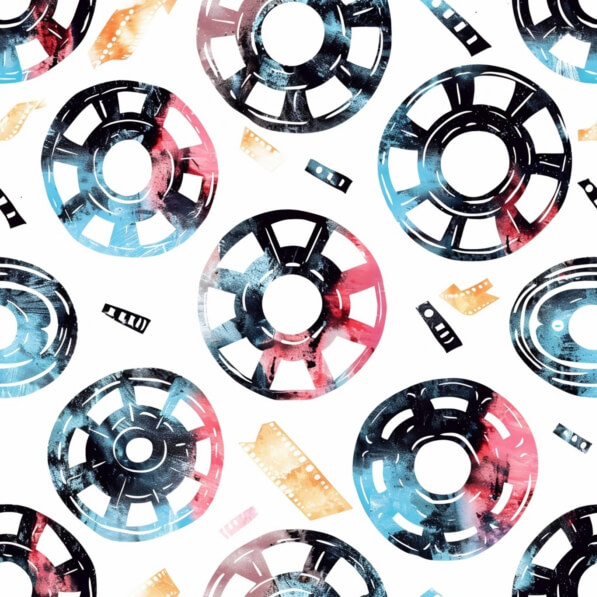 Download Colorful Film Reel Pattern Patterns Online - Creative Fabrica