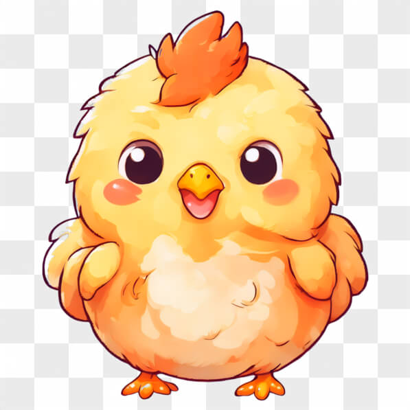 Download Adorable Kawaii Yellow Chicken Kawaii Online - Creative Fabrica