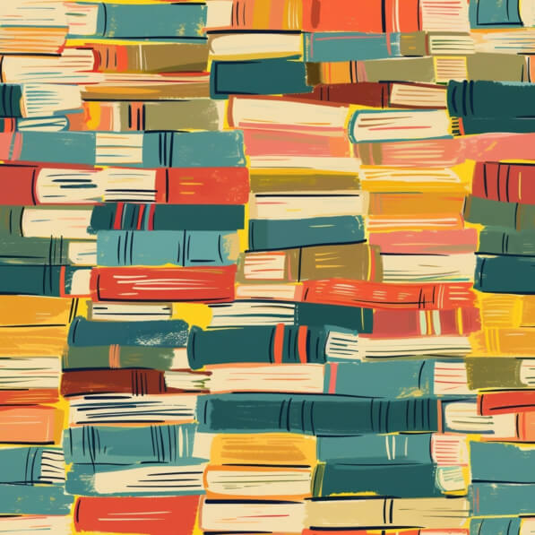 Download Colorful Books Seamless Pattern Patterns Online - Creative Fabrica