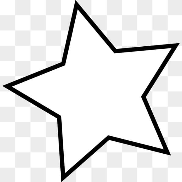 Télécharger Contour d'étoile noir et blanc pour créer des formes PNGs ...