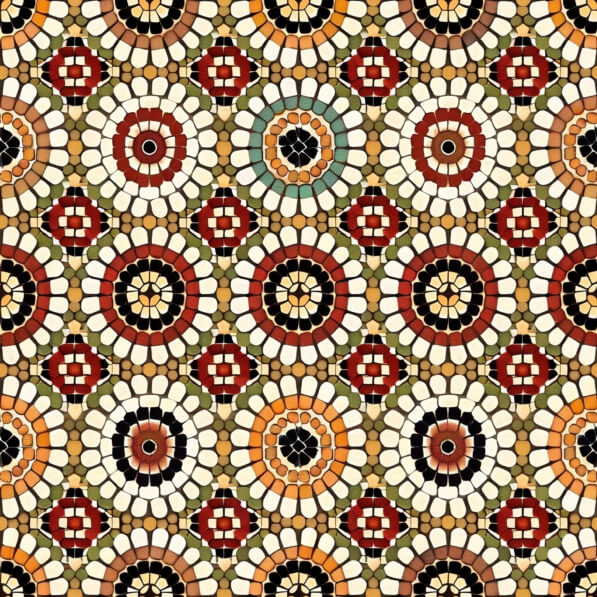 Download Mosaic Tile Pattern with Circular Designs Patterns Online ...