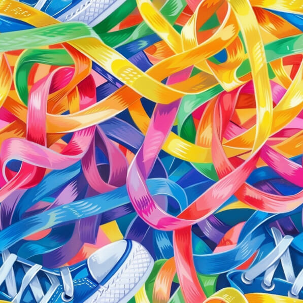 Download Colorful Ribbons and Sneakers Pattern Patterns Online ...