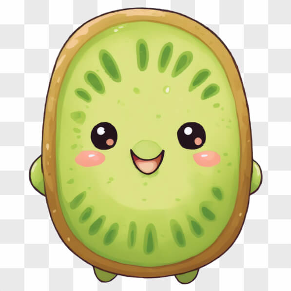 Download Kawaii Smiling Kiwi Fruit Illustration Kawaii Online ...