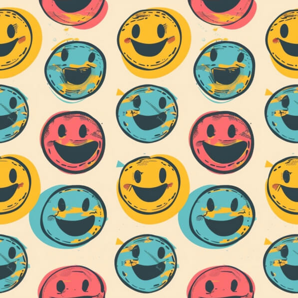 Download Colorful Smiley Face Pattern Patterns Online - Creative Fabrica