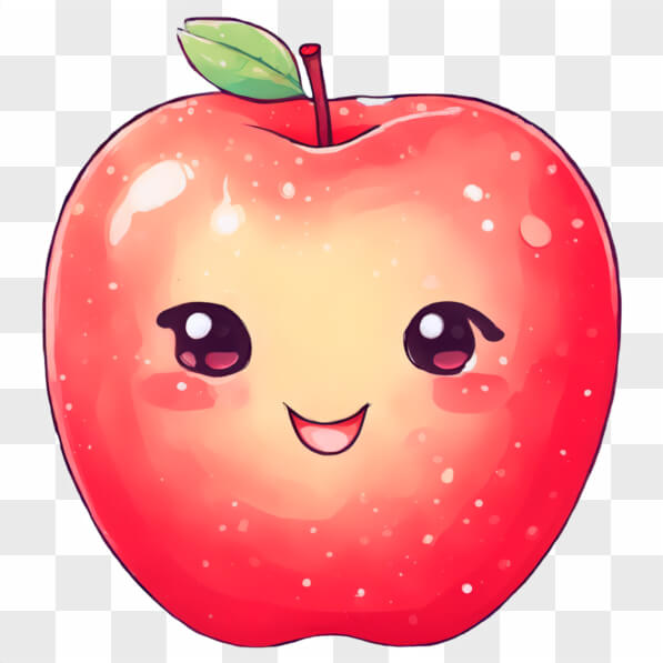 Download Kawaii Apple with Cute Face Kawaii Online - Creative Fabrica