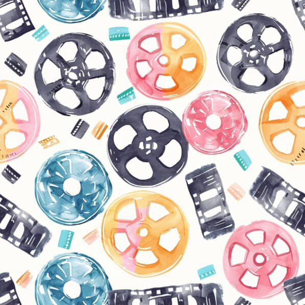 Download Colorful Film Reels Seamless Pattern Patterns Online ...