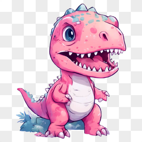 Download Kawaii Pink T-rex Dinosaur Character Design Kawaii Online ...