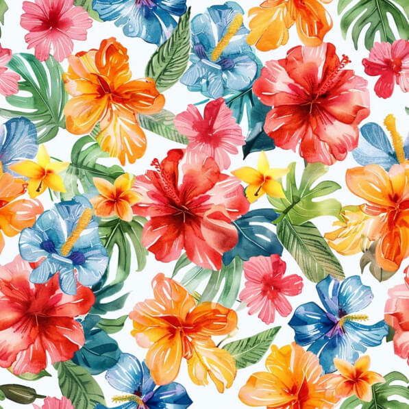 Download Colorful Hibiscus Flower Pattern Patterns Online - Creative ...