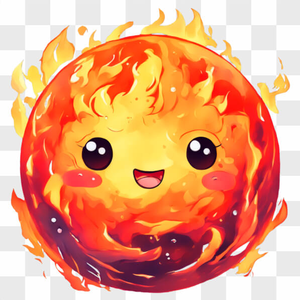 Download Kawaii Fireball with Flames - Anime and Art Image Online ...