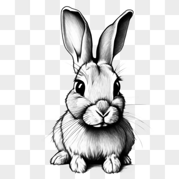 Download Curious Rabbit Drawing Sketches Online - Creative Fabrica