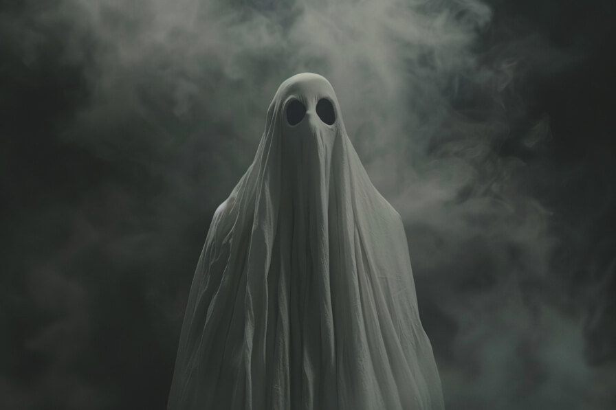 Download Spooky White Ghost in the Dark Backgrounds Online - Creative ...