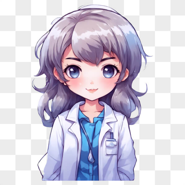 Download Kawaii Anime Girl in White Lab Coat Kawaii Online - Creative ...