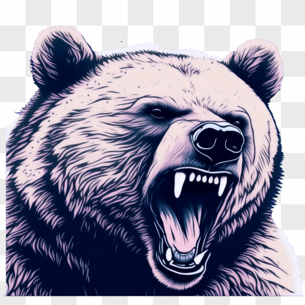 Download Illustration of an Angry Bear Ready to Attack PNGs Online ...