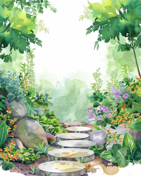 Download Outdoor Pathway Watercolor Painting Backgrounds Online ...