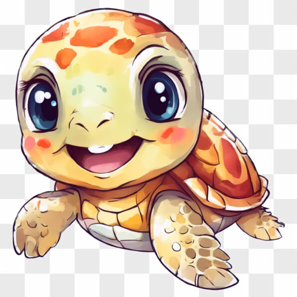 Baixe Tartaruga de Desenho Animado Kawaii Kawaii - Creative Fabrica