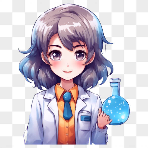 Download Kawaii Anime Girl in Lab Coat Conducting Science Experiment ...