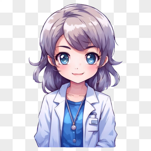 Download Kawaii Anime Girl in White Lab Coat Kawaii Online - Creative ...