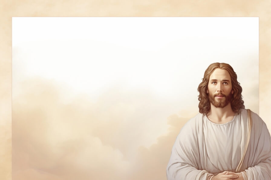 Download Portrait of Jesus with Clouds and Empty Frame Backgrounds ...