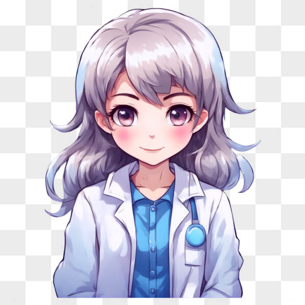 Download Kawaii Anime Girl in White Lab Coat Kawaii Online - Creative ...