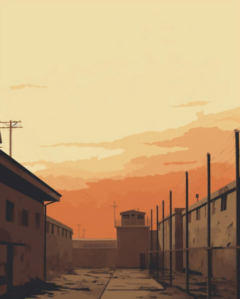 Download Deserted Prison Yard Illustration Backgrounds Online ...