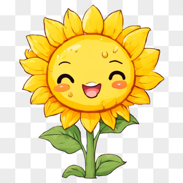 Download Kawaii Sunflower with Smiley Faces Kawaii Online - Creative ...