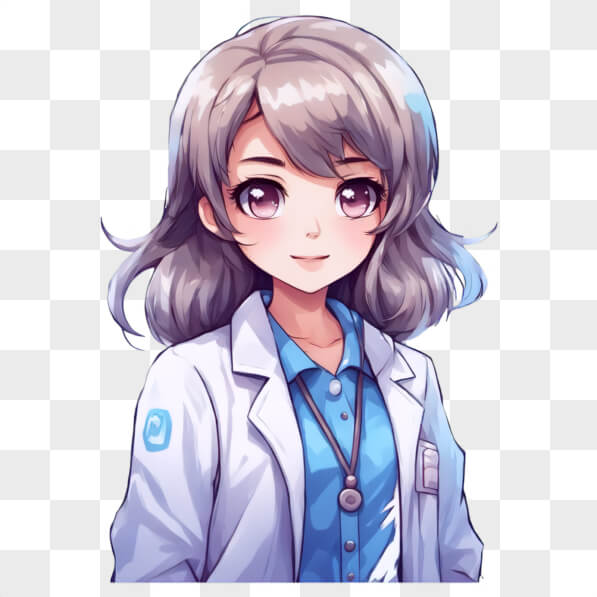 Download Kawaii Anime Girl in Lab Coat with Medical Equipment Kawaii ...