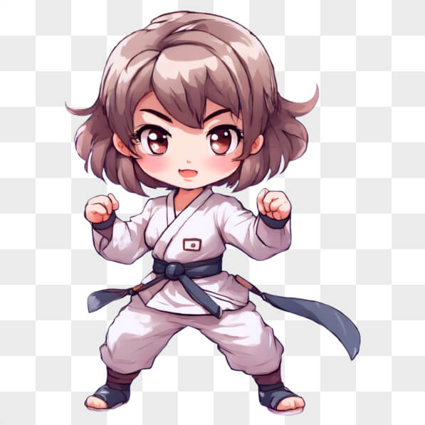 Download Kawaii Anime Girl in Karate Uniform Ready to Fight Kawaii ...