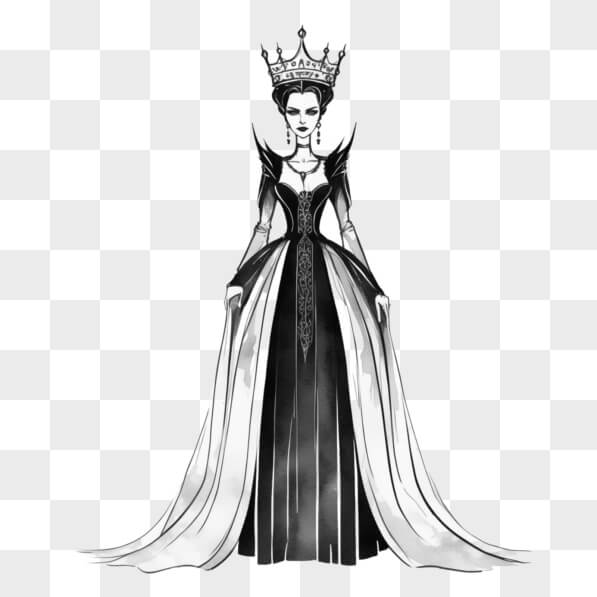 Download Black and White Drawing of Evil Queen Sketches Online ...
