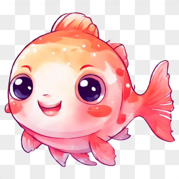 Download Kawaii Pink Fish with Big Eyes Smiling Kawaii Online ...