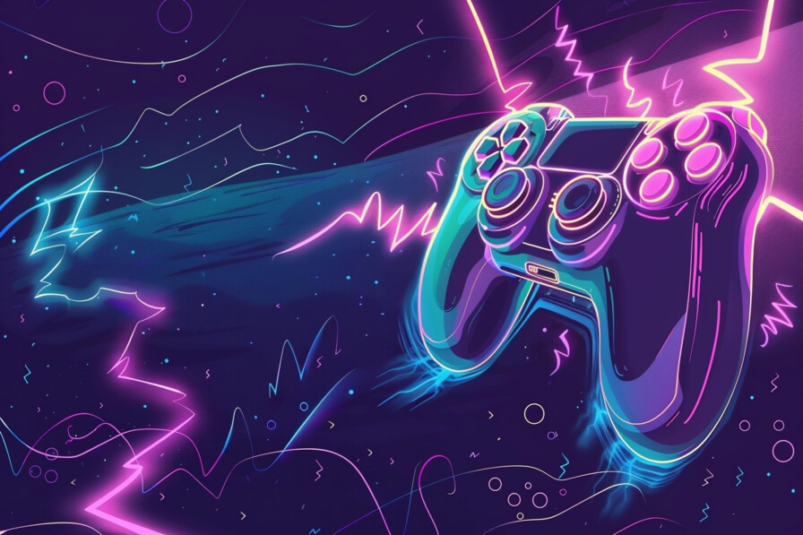 Download Colorful Video Game Controller Abstract Painting Backgrounds ...