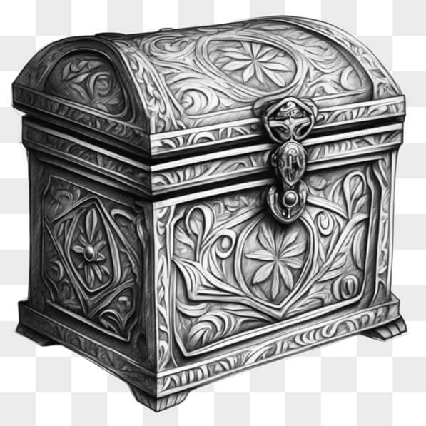 Download Intricate Silver Chest Sketches Online - Creative Fabrica