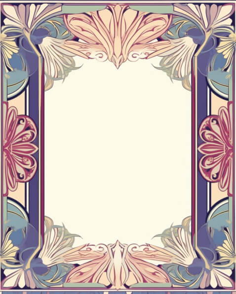 Descarga Marco de estilo art déco con patrón floral Fondos En Línea ...