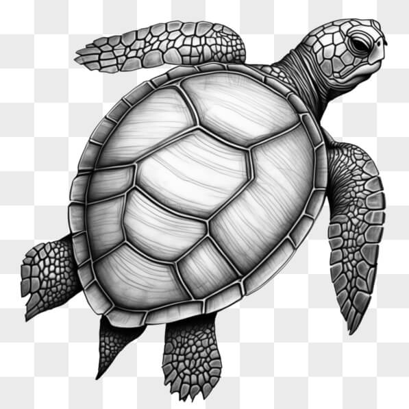 Download Black and White Drawing of a Turtle Sketches Online - Creative ...