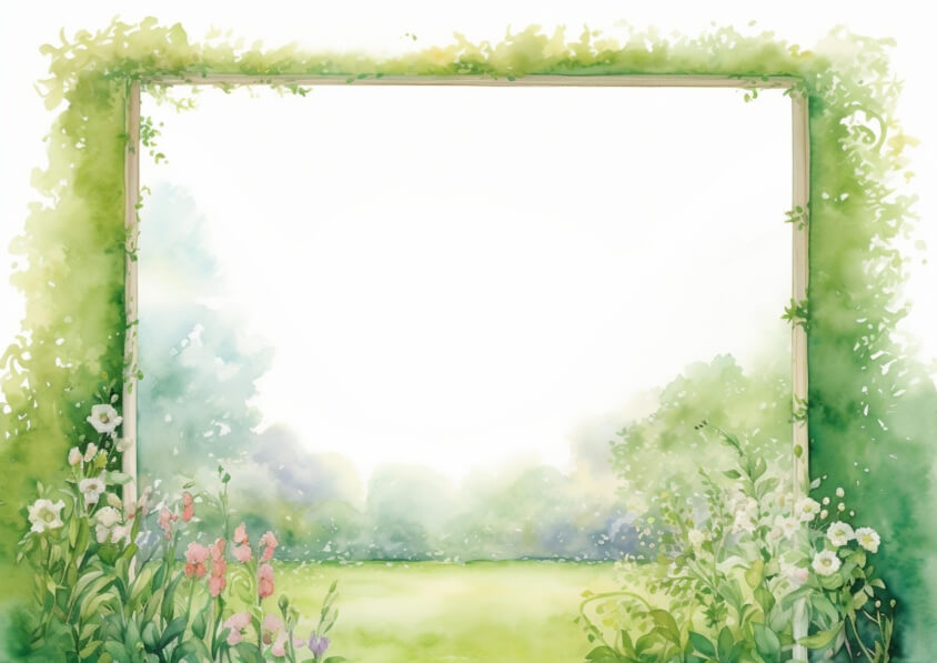 Download Watercolor Painting of Open Frame in Garden Backgrounds Online ...