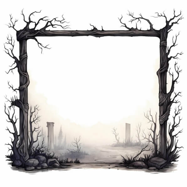 Download Fantasy Frame with Trees and Ruins Backgrounds Online ...