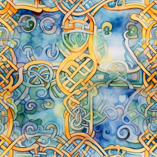 Download Colorful Painting with Celtic Cross Patterns Online - Creative ...