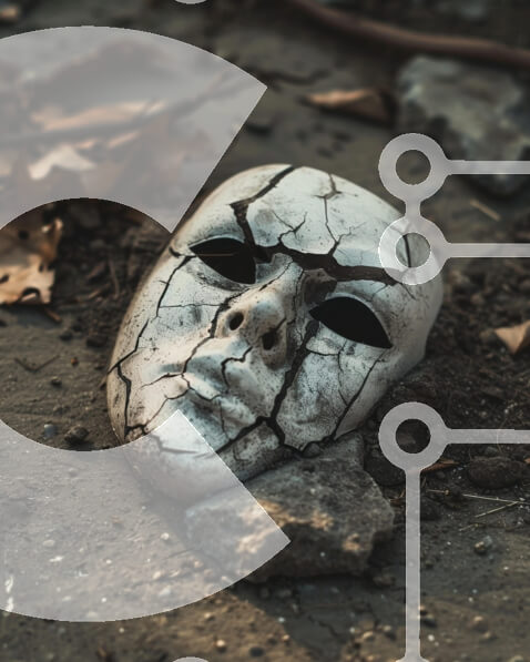 Broken Mask Symbolizing Desperation and Loneliness stock photo ...