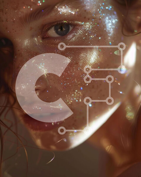 Download Woman with Glitter-Covered Face Stockphotos Online - Creative ...