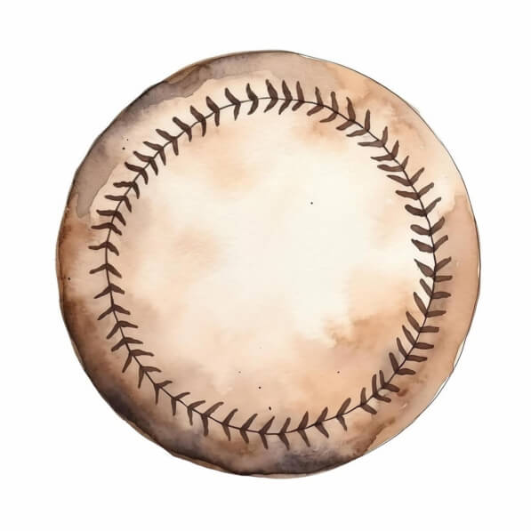 Download Baseball-Shaped Plate Painted in Watercolor Backgrounds Online ...