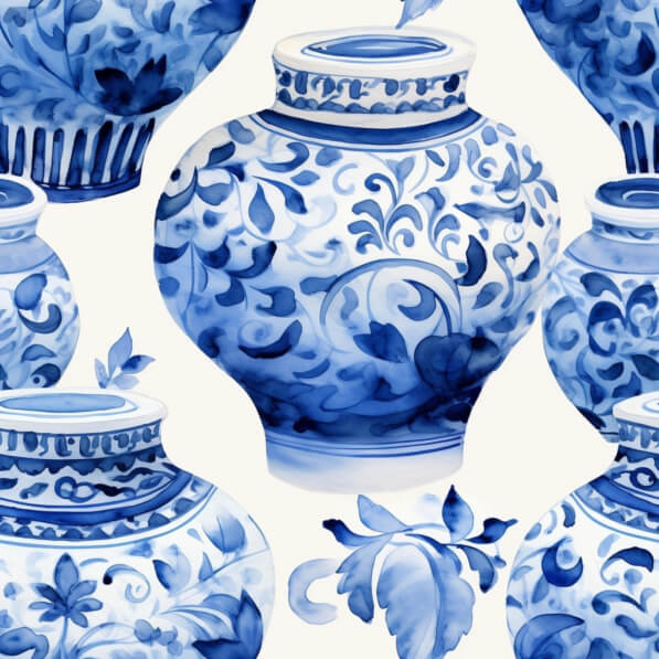 Download Blue and White Ceramic Vases Collection Patterns Online ...