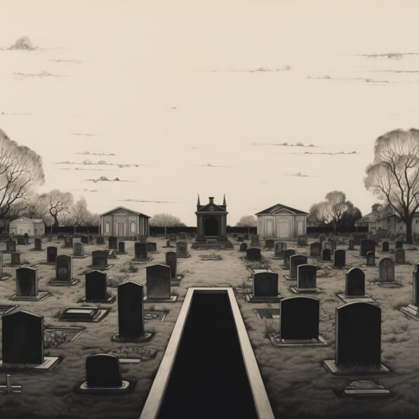 Download Empty Graveyard with Tombstones and Pathways Backgrounds ...