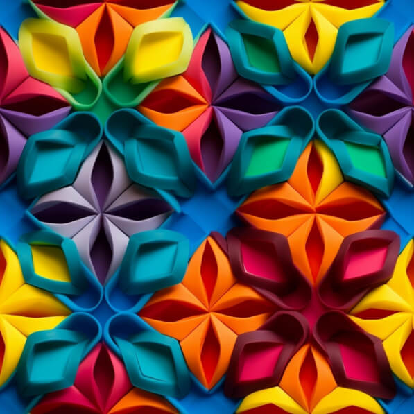 Download Colorful Origami Paper Flowers Display Patterns Online ...