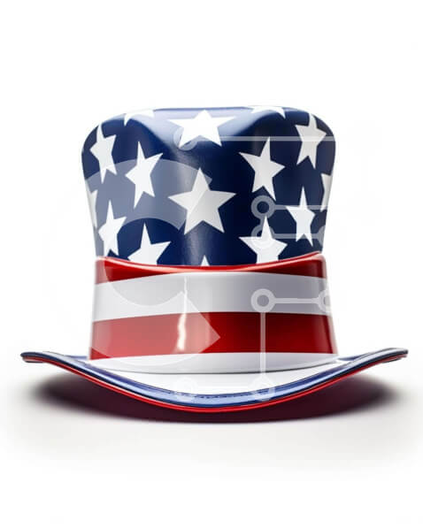 Download Patriotic Top Hat with American Flag Design Stockphotos Online ...