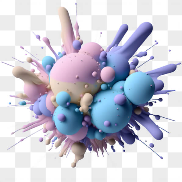 Download Colorful 3D Abstract Painting with Spheres PNGs Online ...