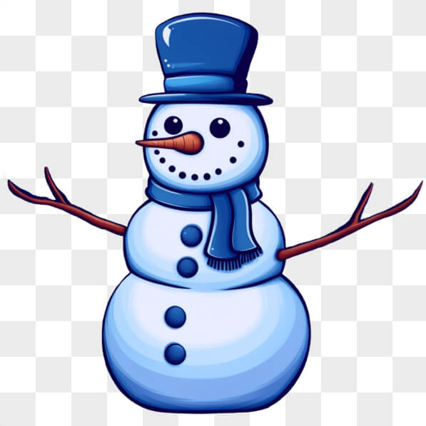 Download Blue Snowman Clipart PNGs Online - Creative Fabrica