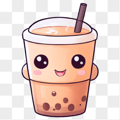 Download Kawaii Pink Bubble Tea with Smiley Face Kawaii Online ...